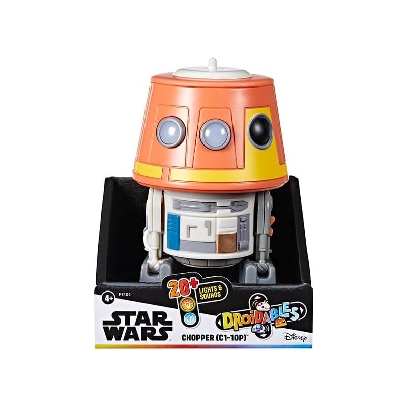 Hasbro F7404 Star Wars Droidables Chopper C1-10P Droide con luci e suoni
