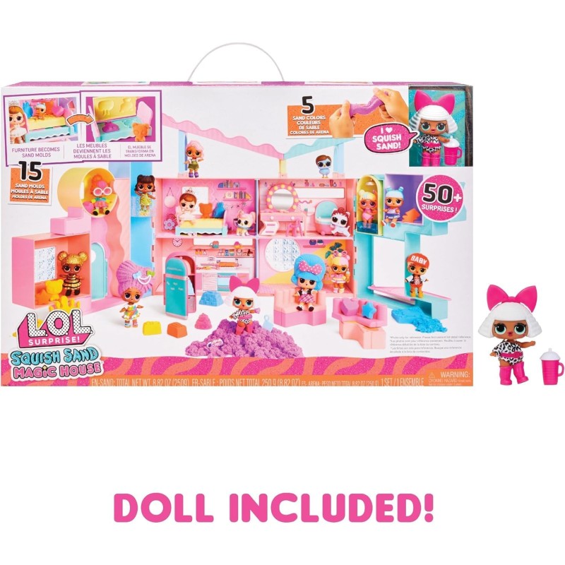 Grandi Giochi 593218C3 LOL Surprise Squish Sand Magic House con bambola ...