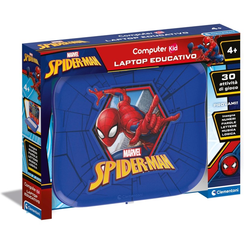 Clementoni 16481 Marvel Spiderman Laptop Computer Elettronico Parlante ...