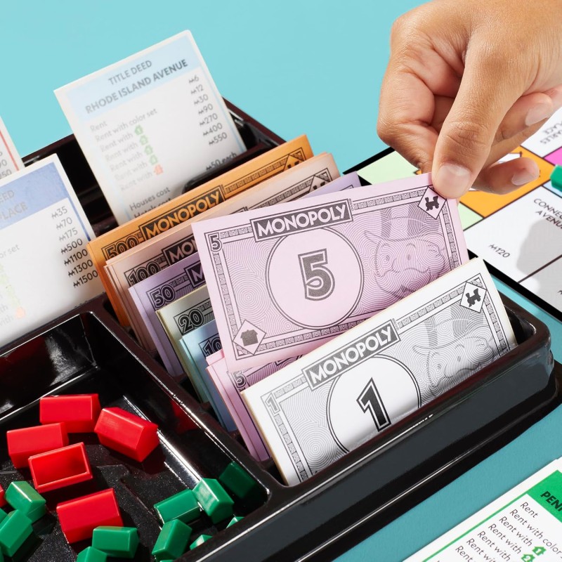Monopoly Gioco classico da tavolo con vaschetta-contenitore e pedine ...