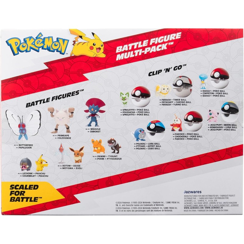 Rei Toys PK060400 Pokémon Battle figure Multi-Pack 6 figurine con ...