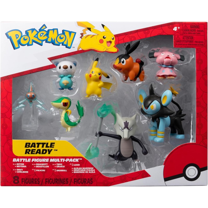 Rei Toys PK070400 Pokémon Battle Ready Multi-Pack 8 figure Tepig ...