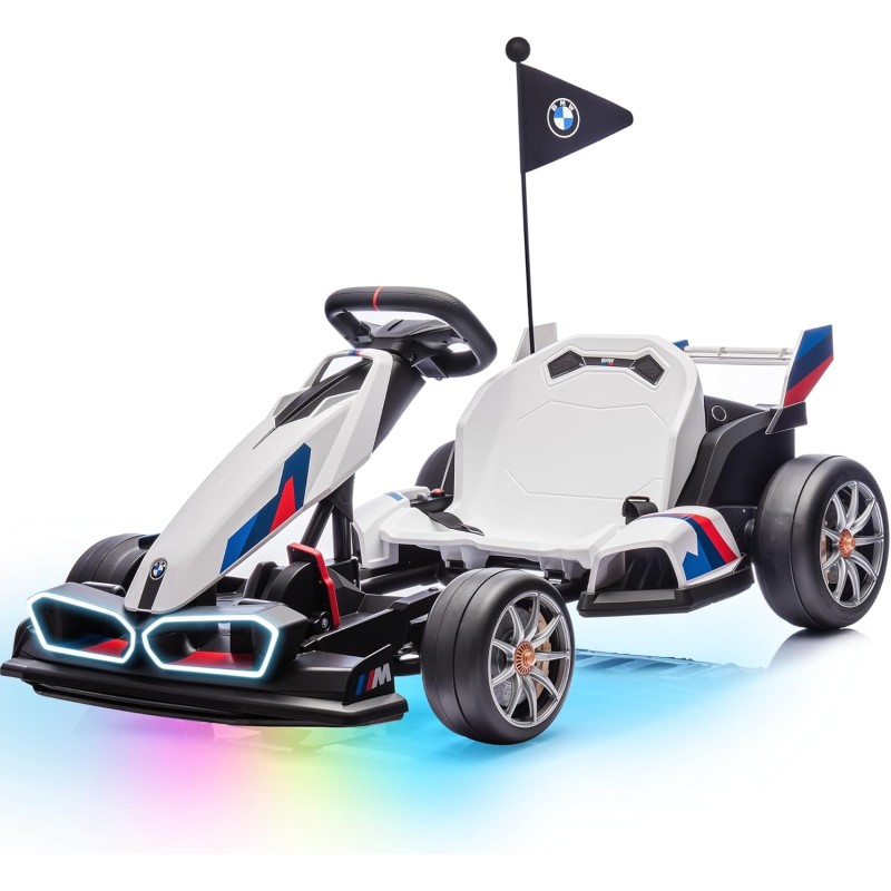 Go Kart Elettrico BMW per Bambini 24V con Sedile Regolabile 6-12 Anni ...