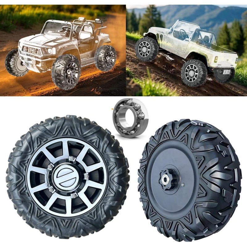 Set 4 Ruote di Ricambio in Gomma EVA Universali con Adattatore a 6 ...